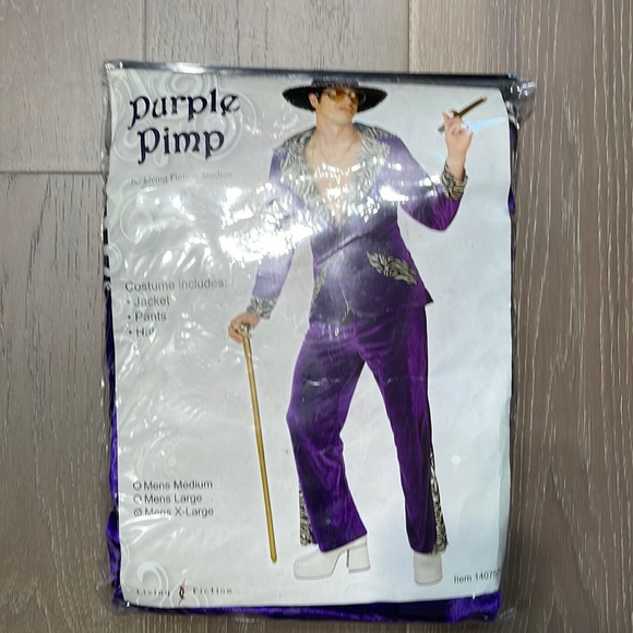 living fiction | Other | Living Fiction Purple Pimp Costume Nwtxl ...